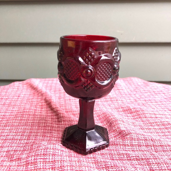 Avon | Dining | Vintage Avon Cape Cod Cranberry Glass Wine Goblet ...